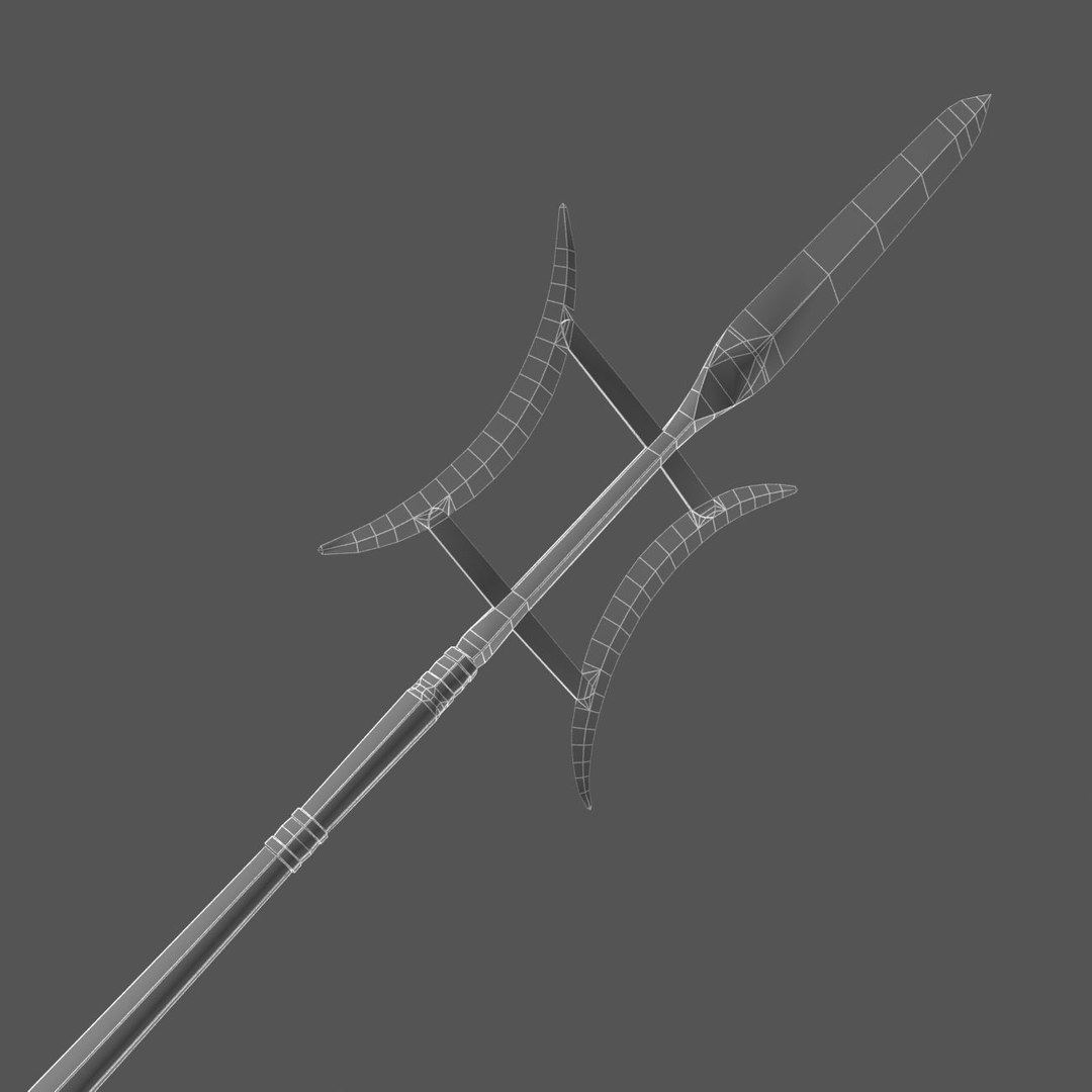 3d Model Old Chinese Halberd