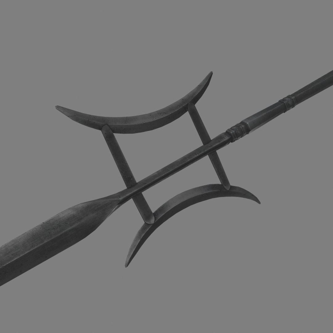 3d Model Old Chinese Halberd