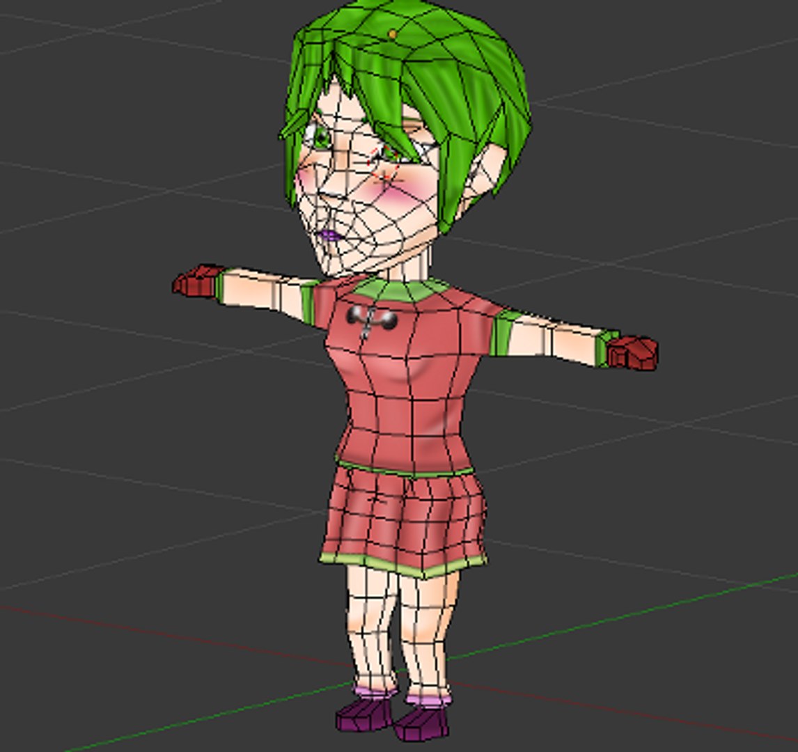 3d Model Character Chibi Girl