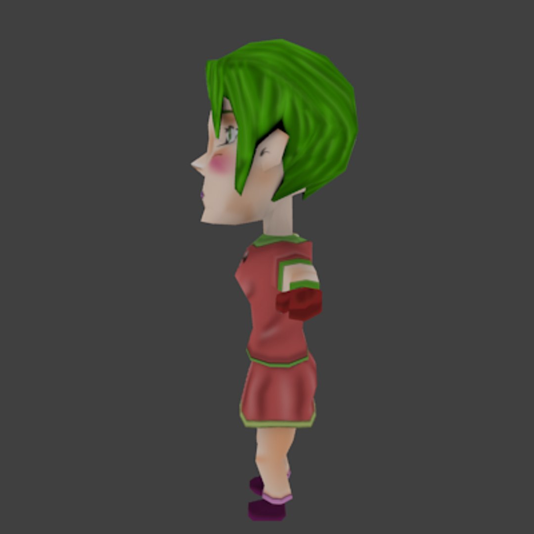3d Model Character Chibi Girl