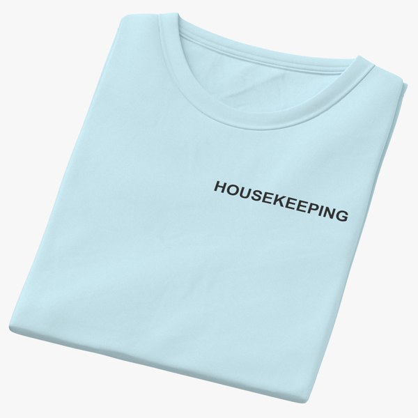 3D model Female Crew Neck Folded Blue Housekeeping 01 - TurboSquid 1752924