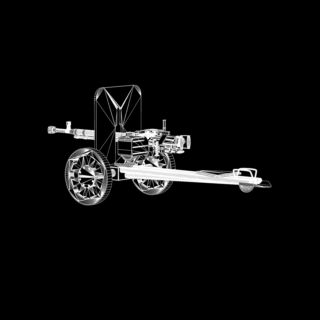 Dshk Heavy Machine Gun 3d Lwo