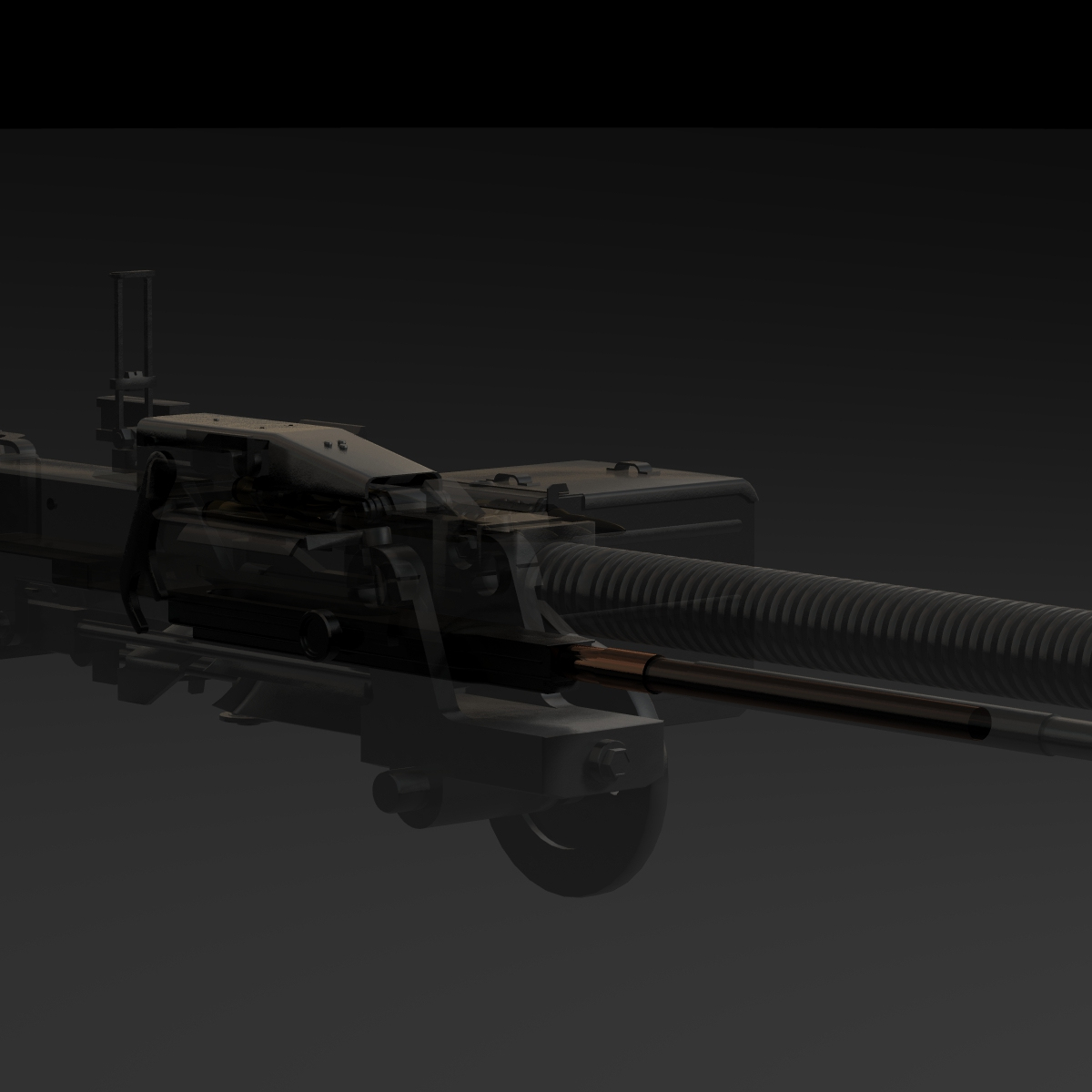 dshk heavy machine gun 3d lwo