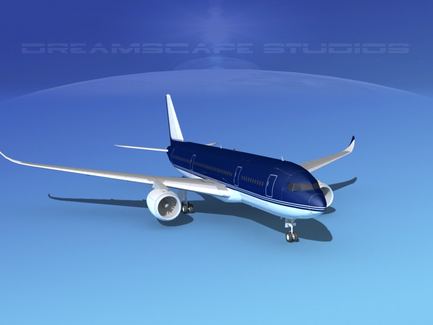 airbus a350 3d model