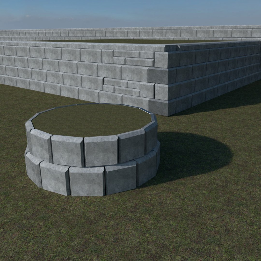 3D Concrete Landscaping Blocks Allan Model - TurboSquid 1387781