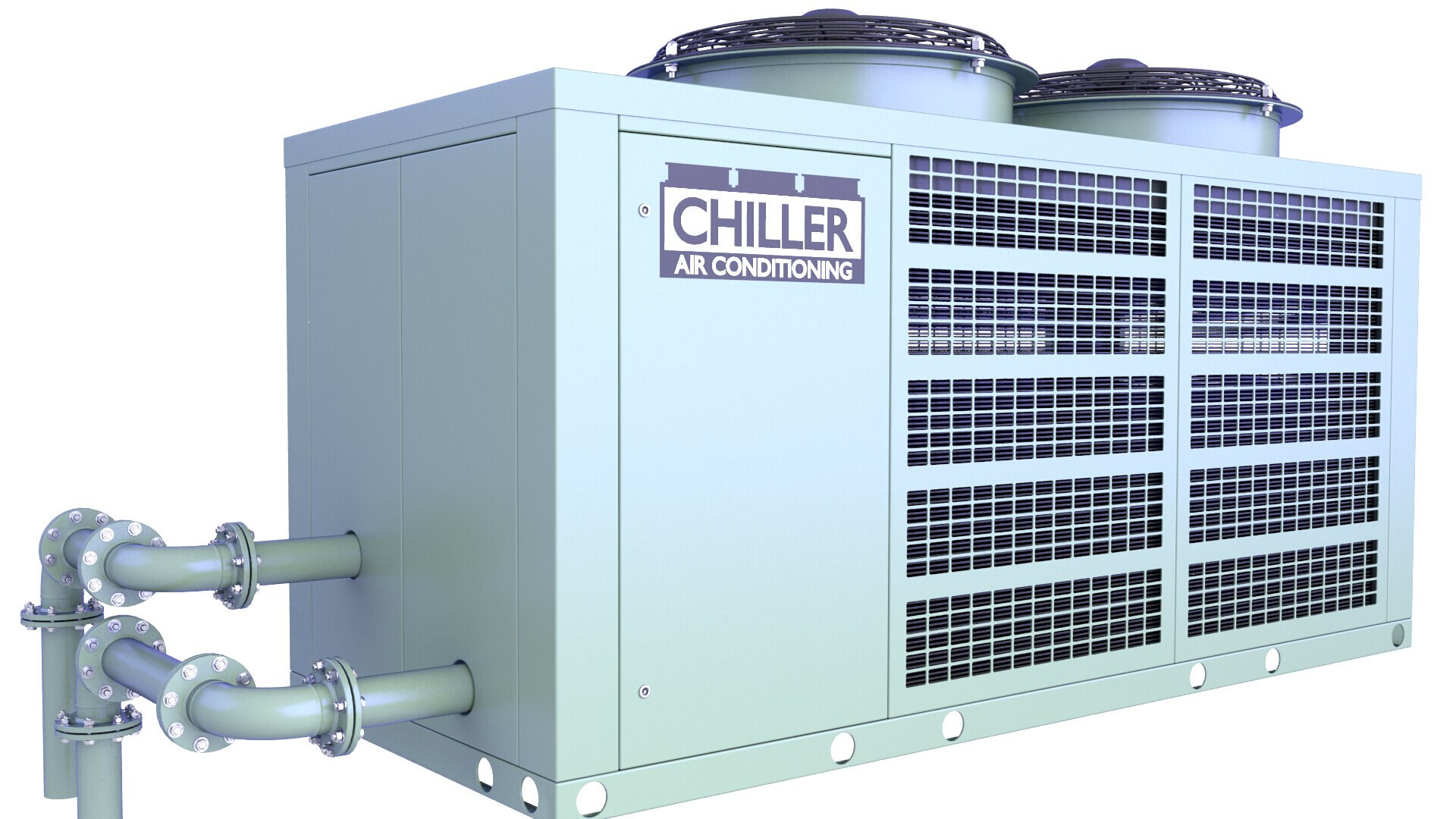 3D Double Fan Chiller 5 - TurboSquid 2098368