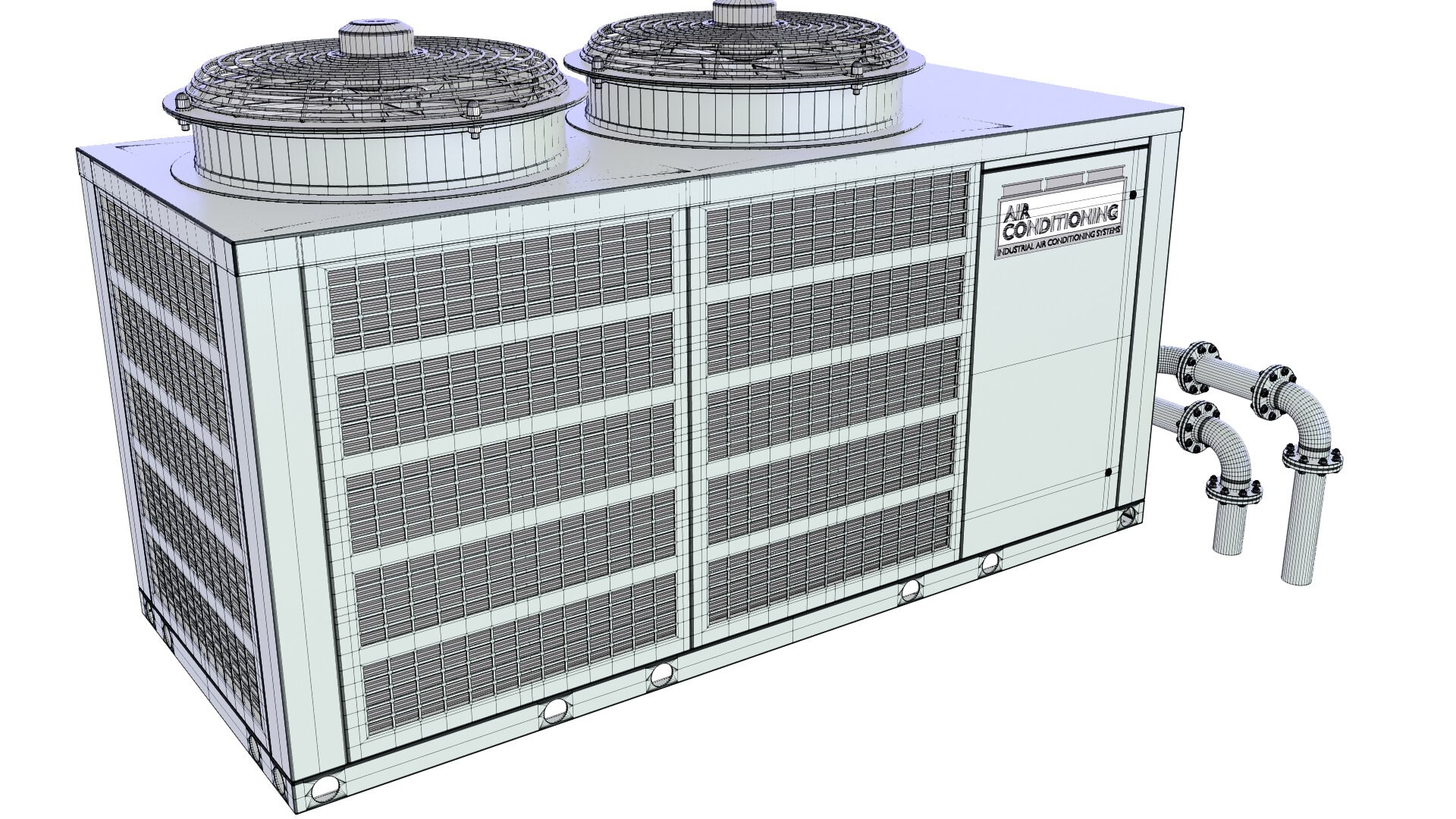 3D Double Fan Chiller 5 - TurboSquid 2098368