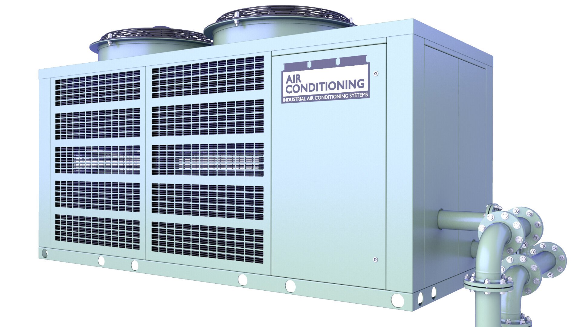 3D Double Fan Chiller 5 - TurboSquid 2098368