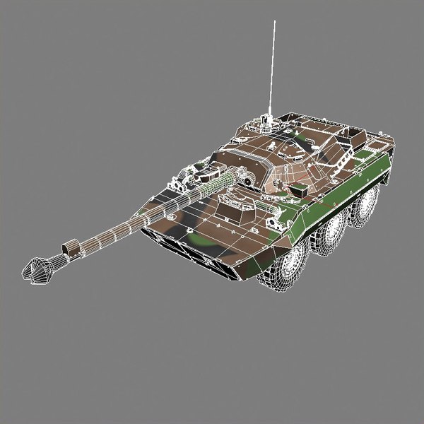 amx-10rc tank destroyer 3d model