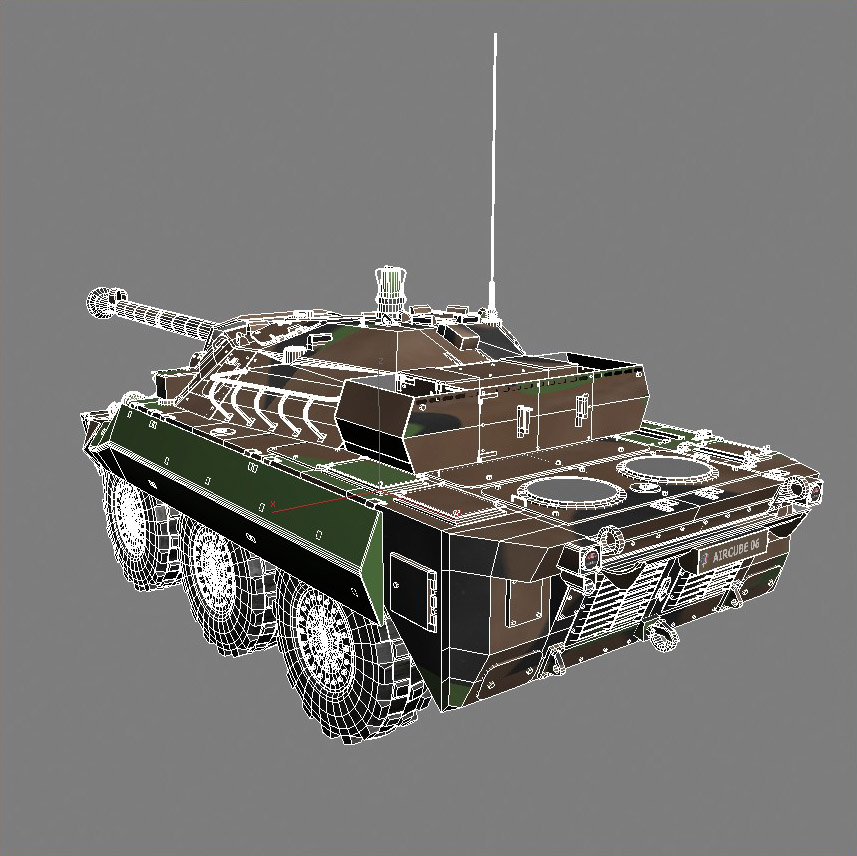 amx-10rc tank destroyer 3d model