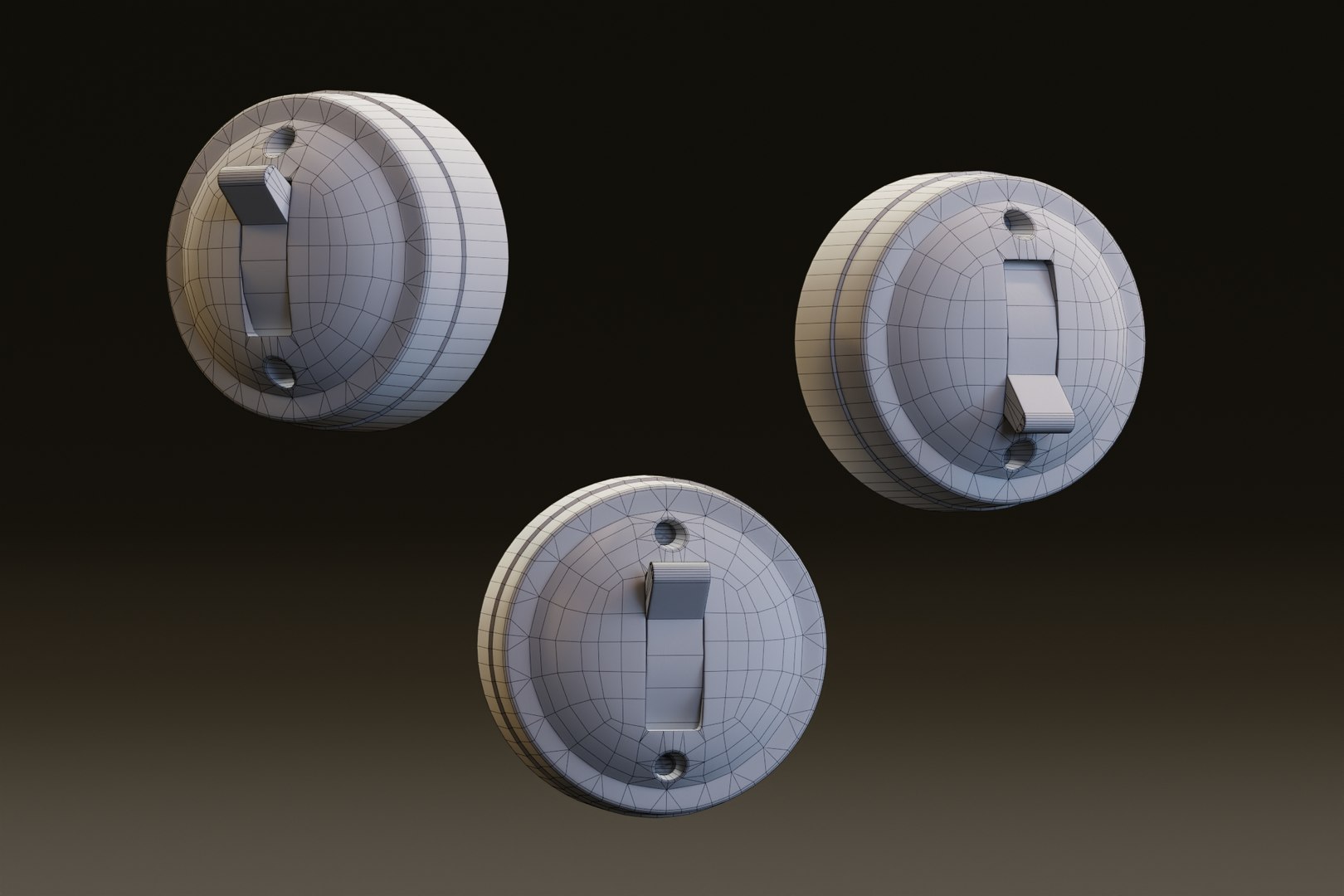 Retro Wall Switch Light 3D Model - TurboSquid 2355430