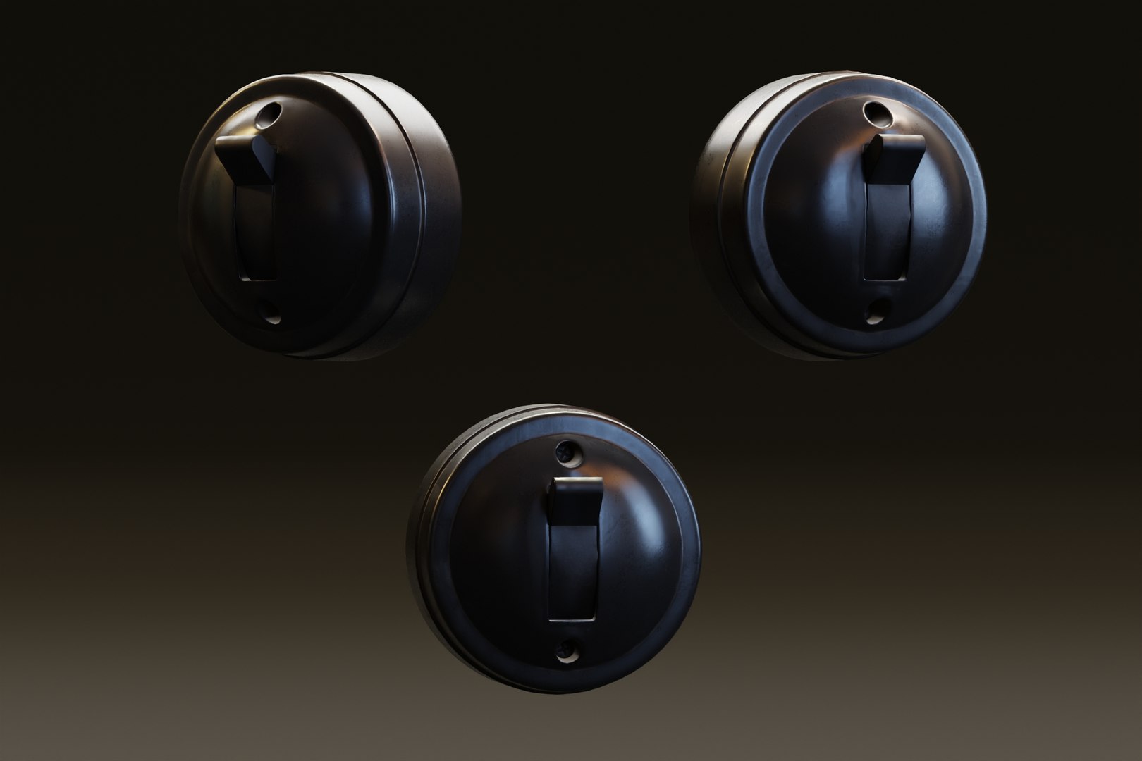 Retro Wall Switch Light 3D Model - TurboSquid 2355430