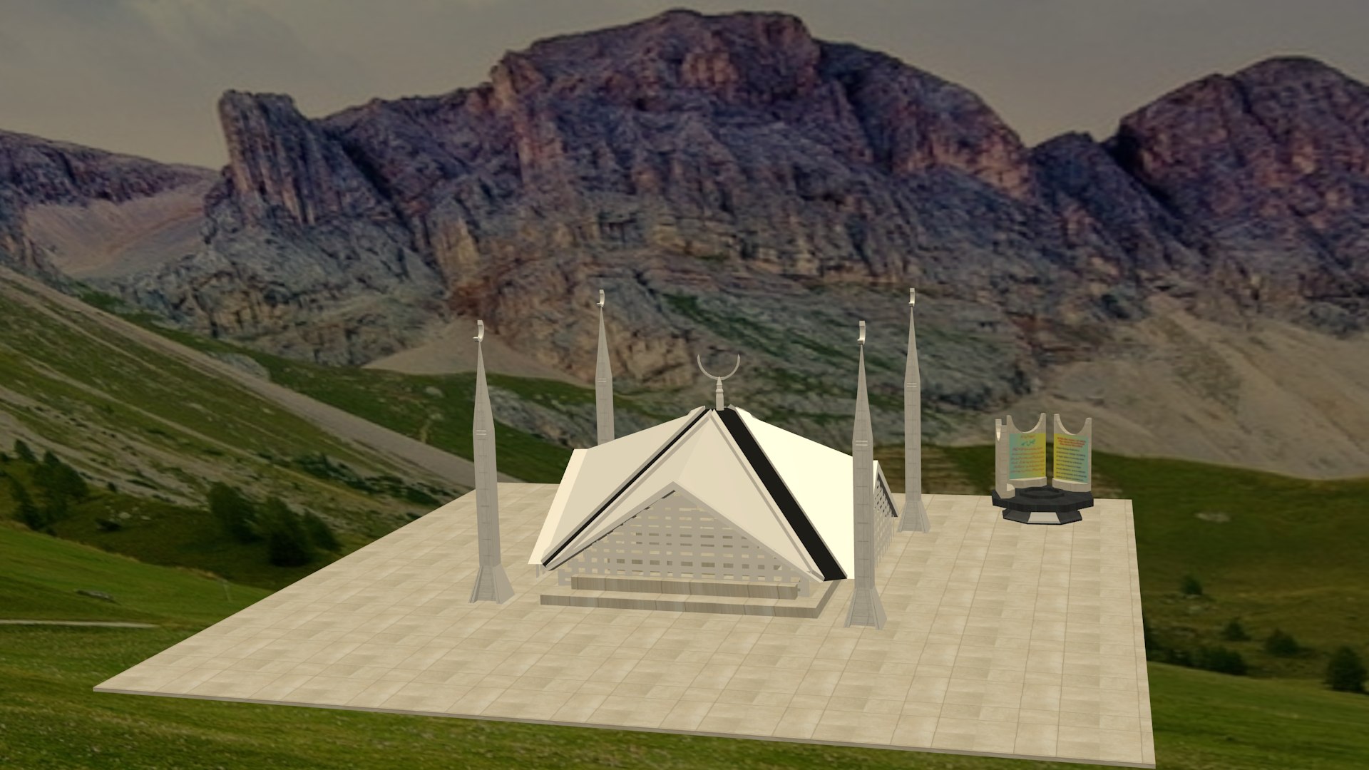 3D Faisal Mosque Model - TurboSquid 1254884
