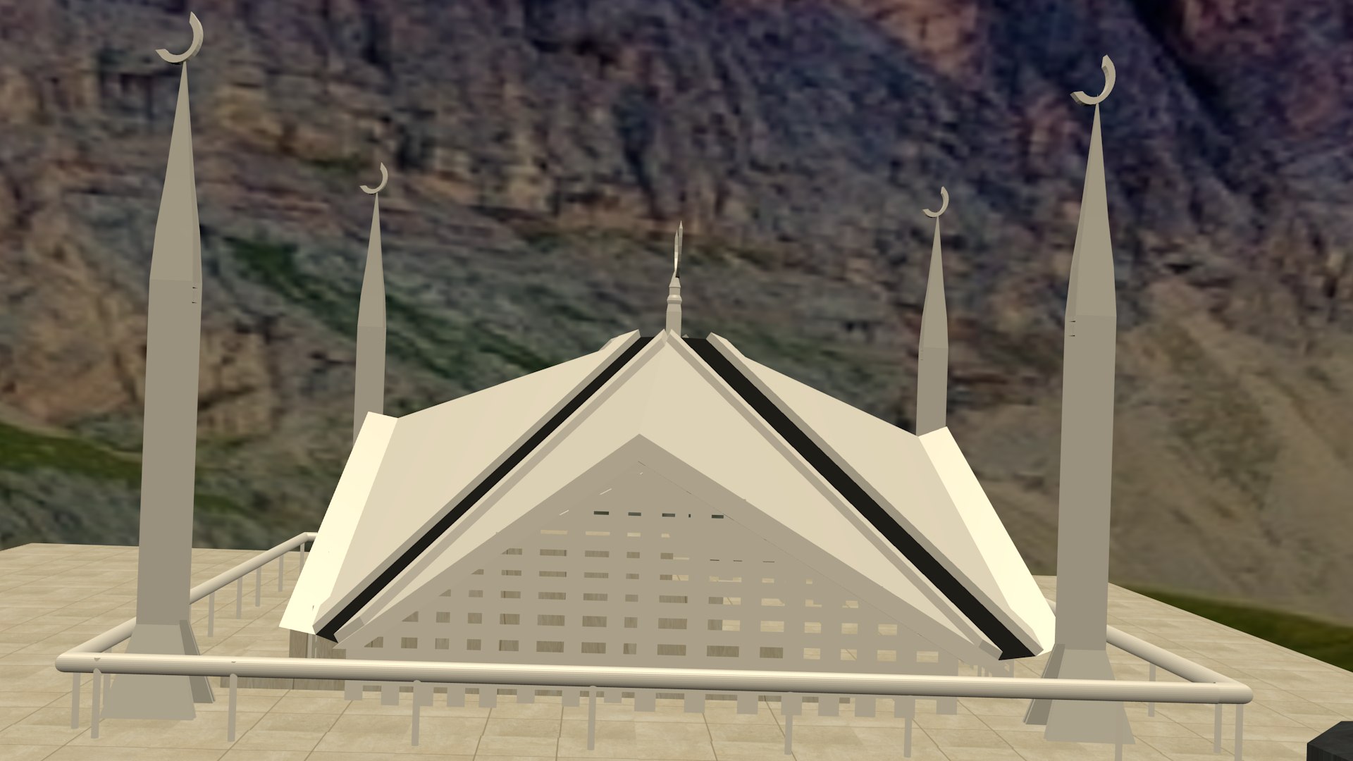 3D Faisal Mosque Model - TurboSquid 1254884