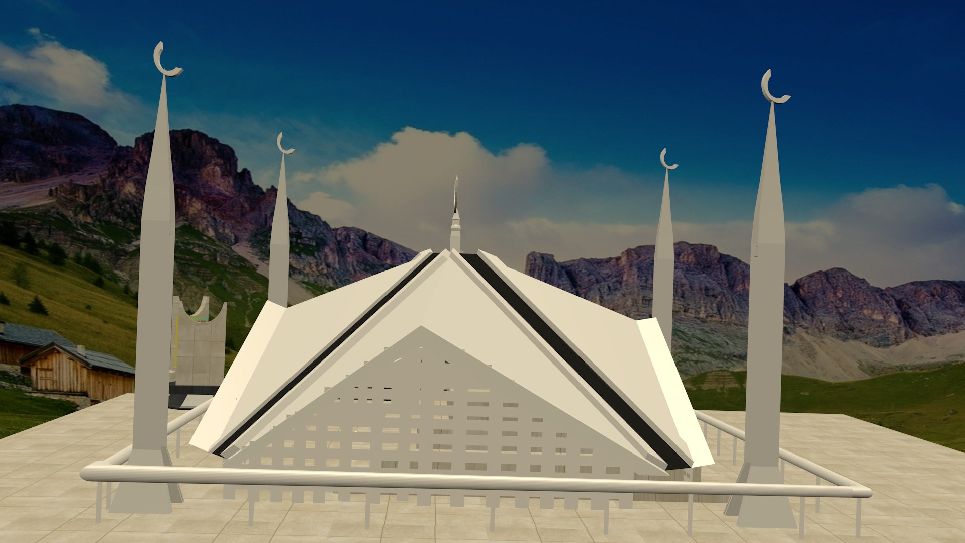 3D Faisal Mosque Model - TurboSquid 1254884