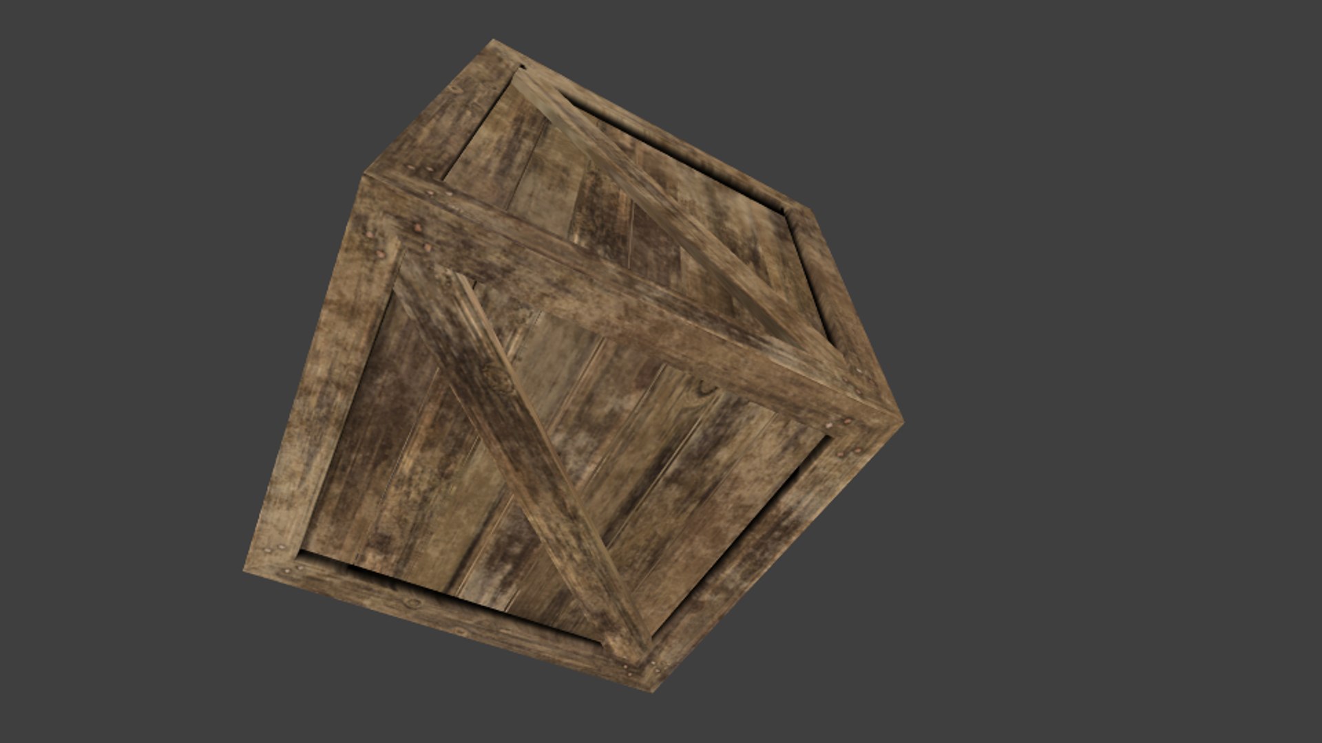 3d crate games ready model