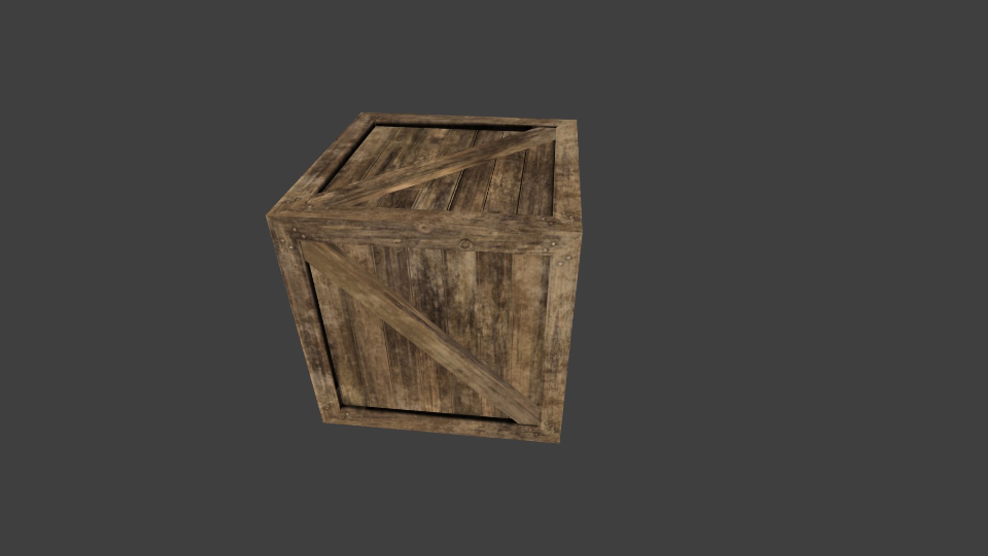 3d crate games ready model