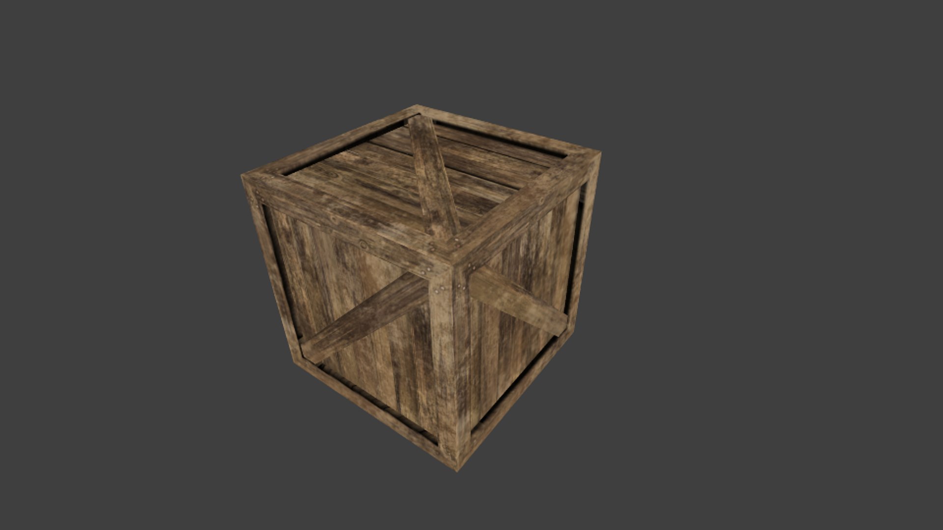 3d crate games ready model