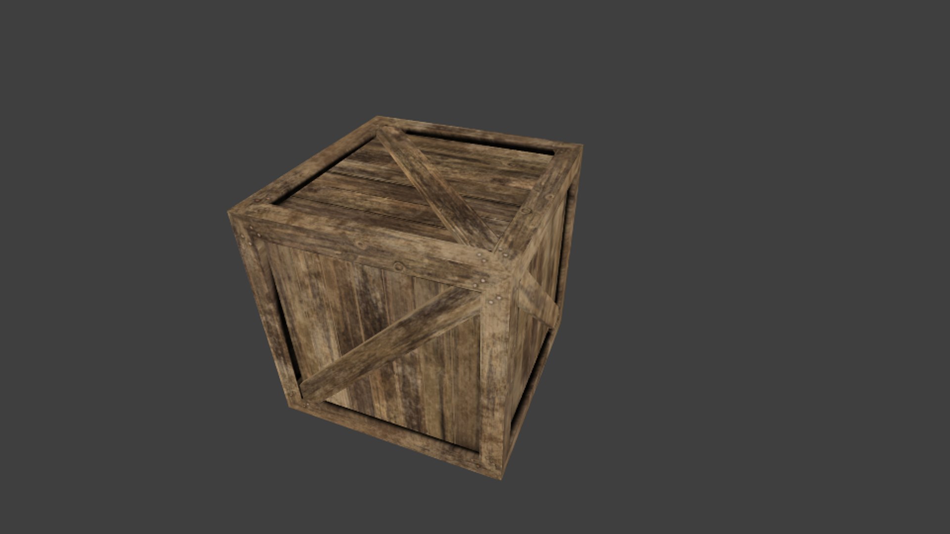 3d crate games ready model