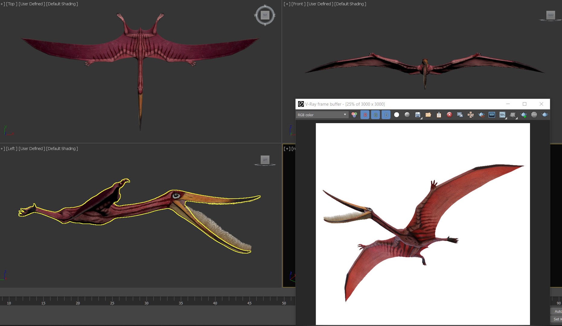 3D Pterodaustro Static Model - TurboSquid 1903372