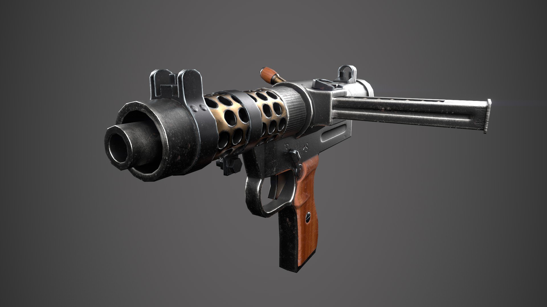 3D Retro SMG - TurboSquid 1879406