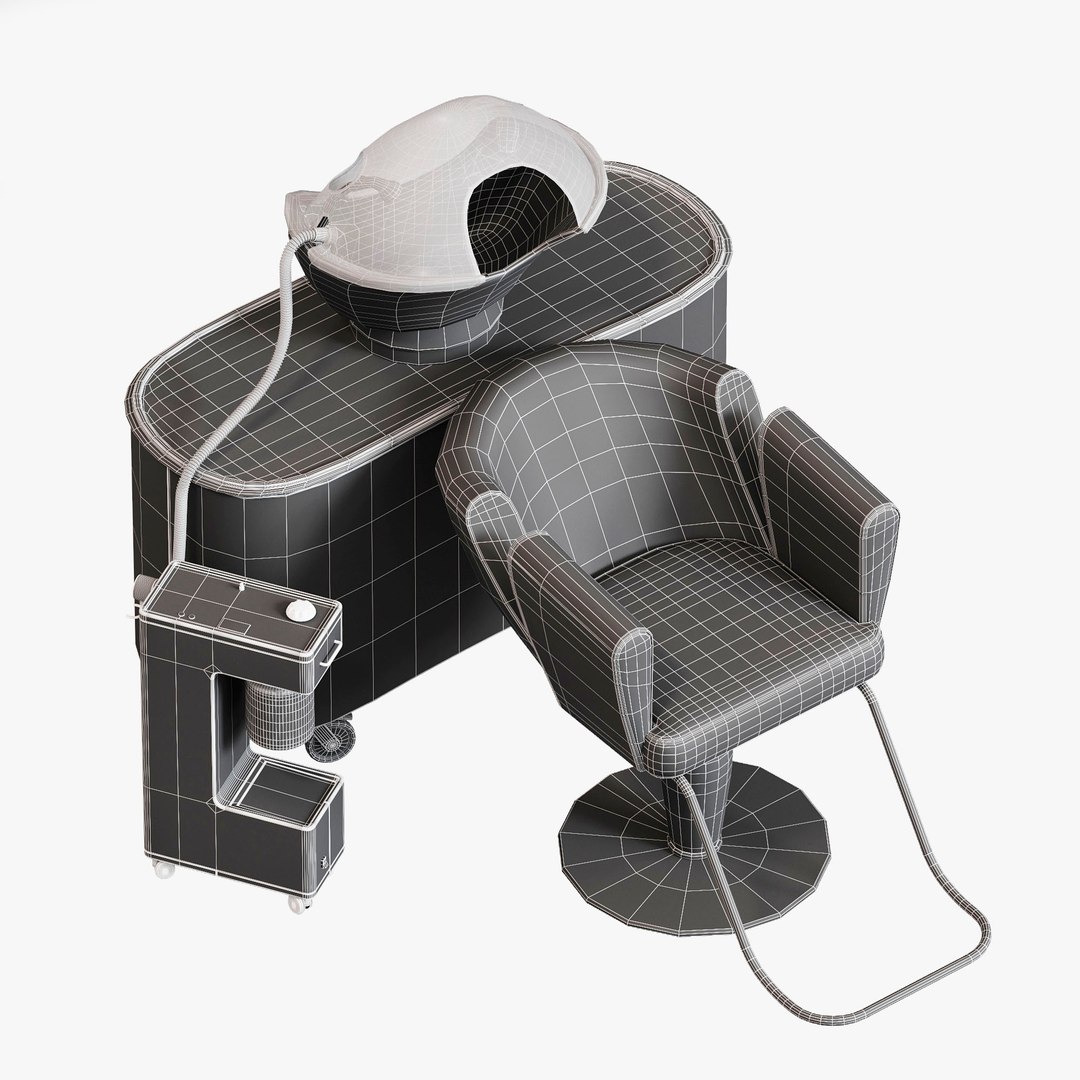 3D Maletti HUB Cabinet With A Hairdresser Sink Model - TurboSquid 2084429