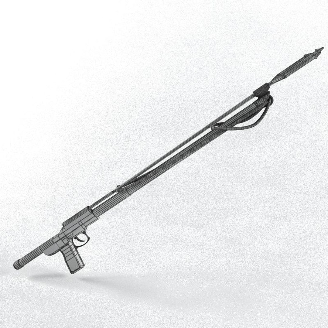 3d Gun Underwater Model