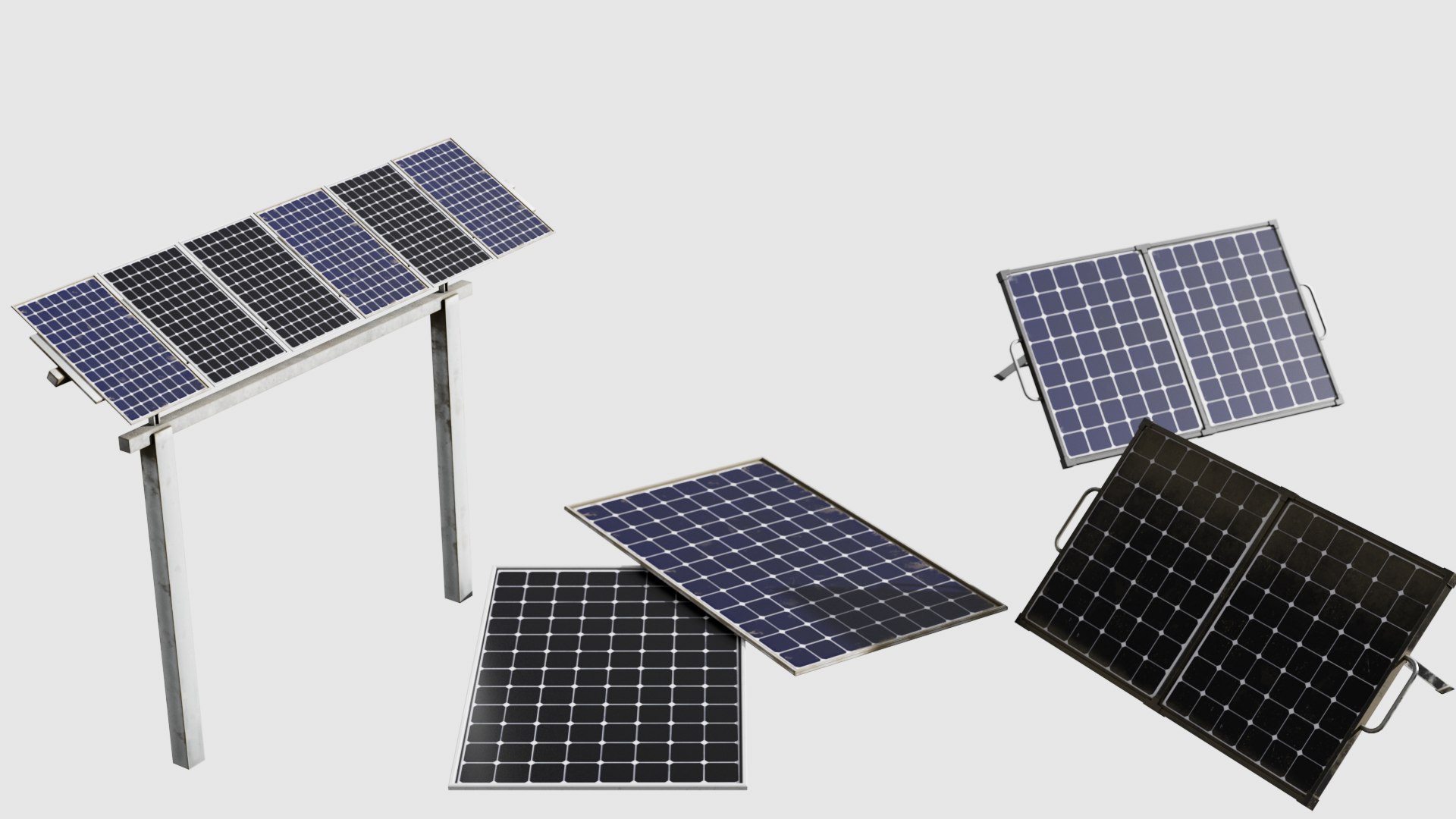 Eco Friendly Green Renewable Energy Pack Low Poly Model - TurboSquid ...