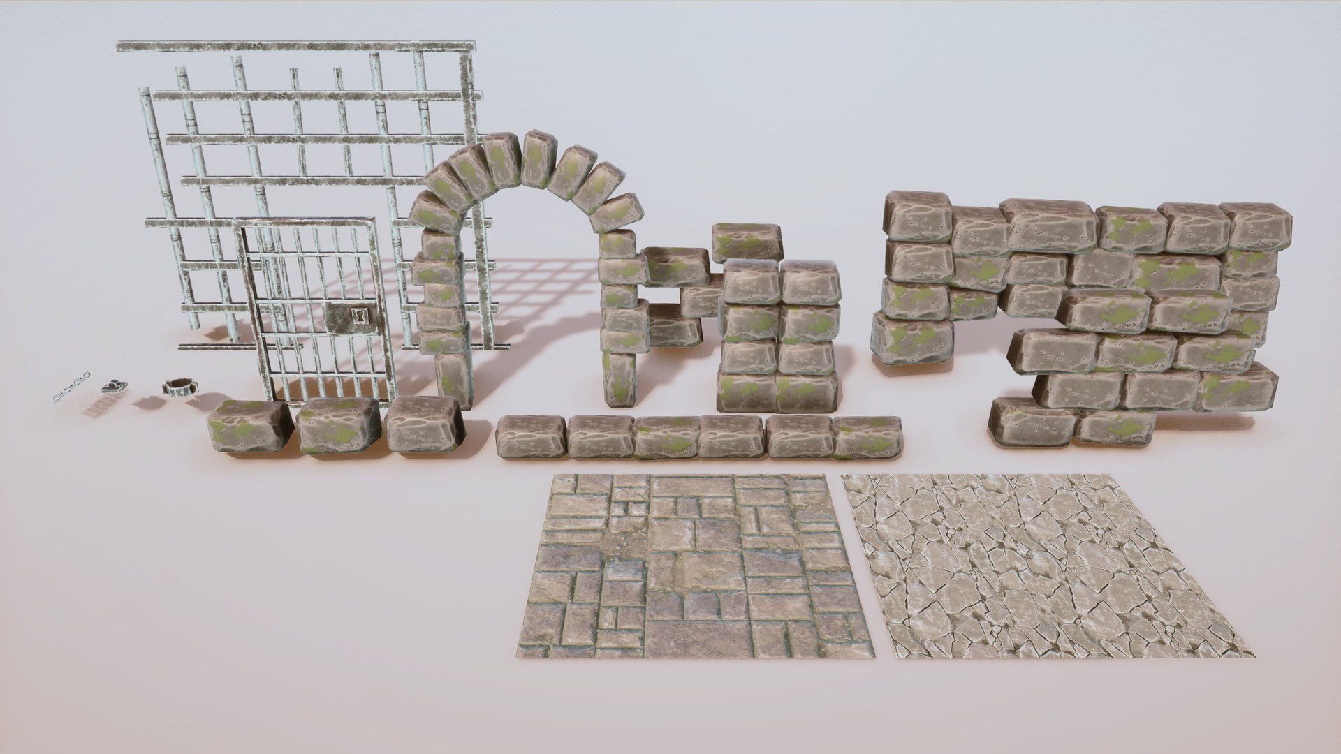 3D model Stylized Medieval Prison Props Kit - TurboSquid 2083959