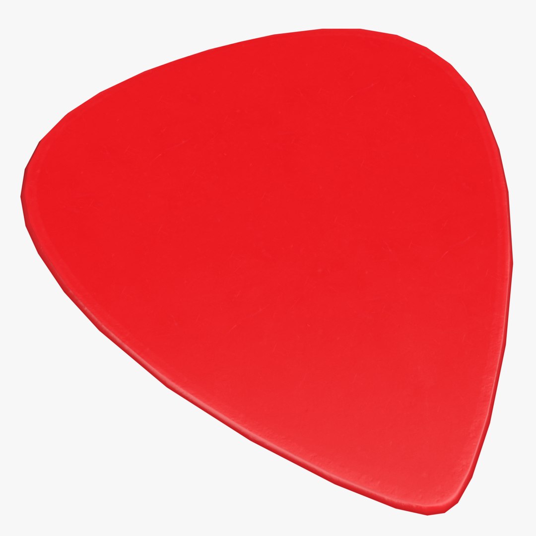 3D Plectrum Red - TurboSquid 1885618