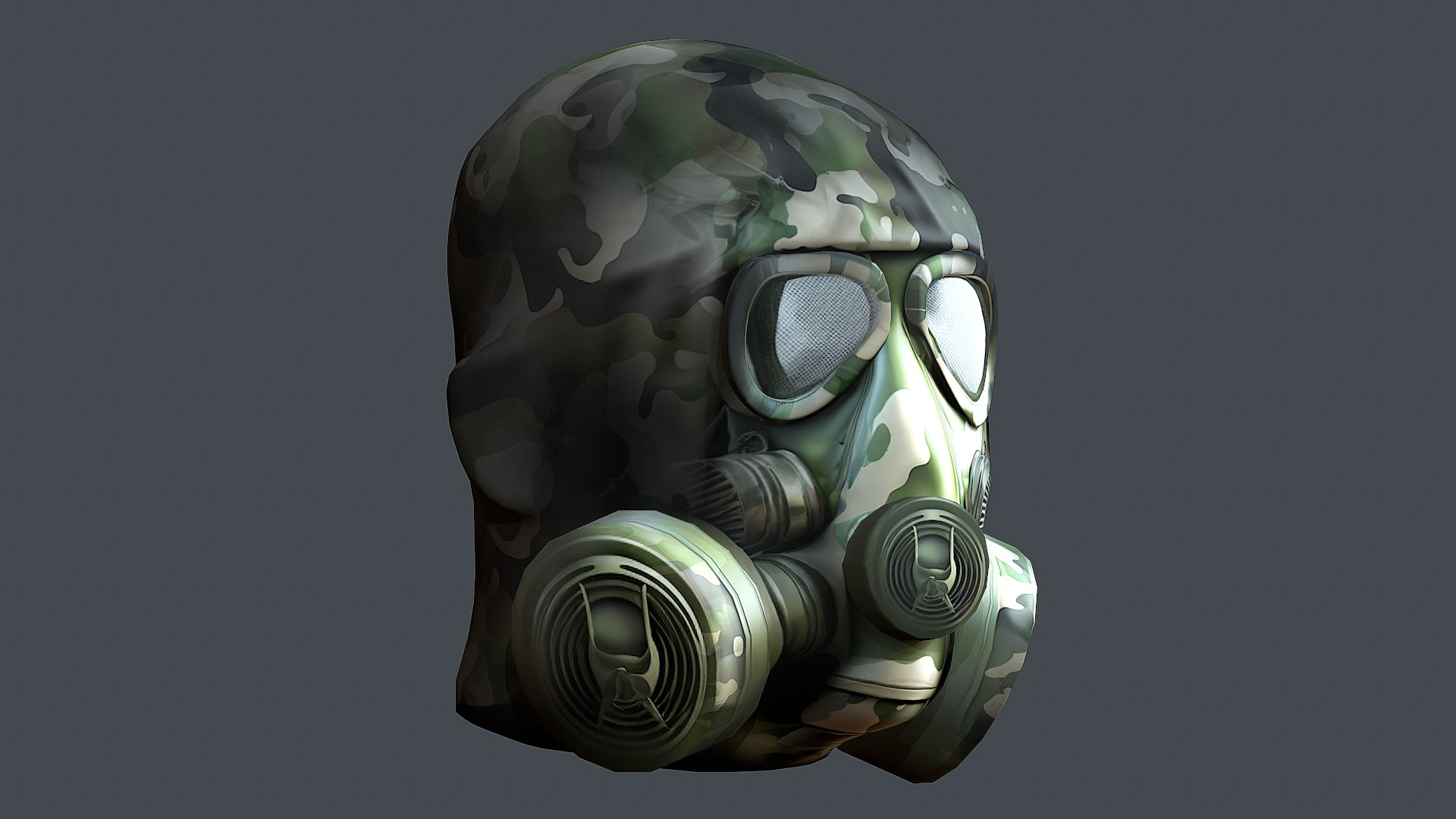 3D Gas Mask Helmet Military Combat Soldier Armor Scifi Fantasy Model ...
