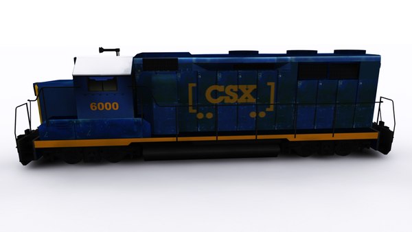 modelo 3d EMDGP40 con tren de carga - TurboSquid 2117392