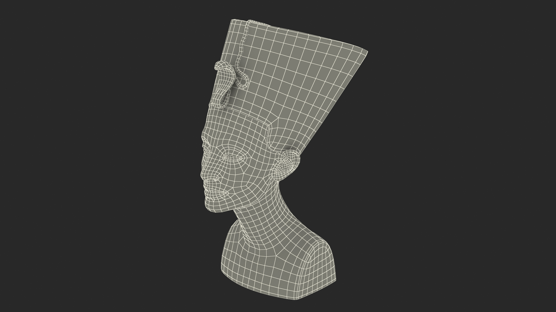 Golden Bust Of Queen Nefertiti 3D Model - TurboSquid 1827246