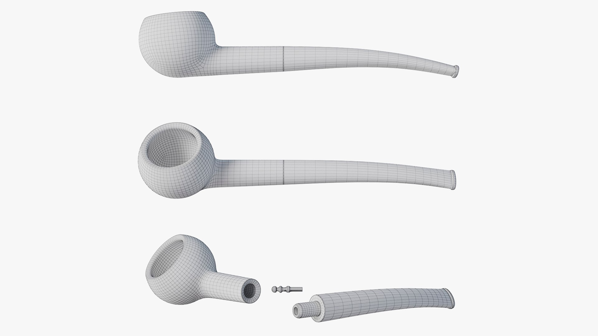 3D Smoking Pipes 5 Items Set Model - TurboSquid 2012664