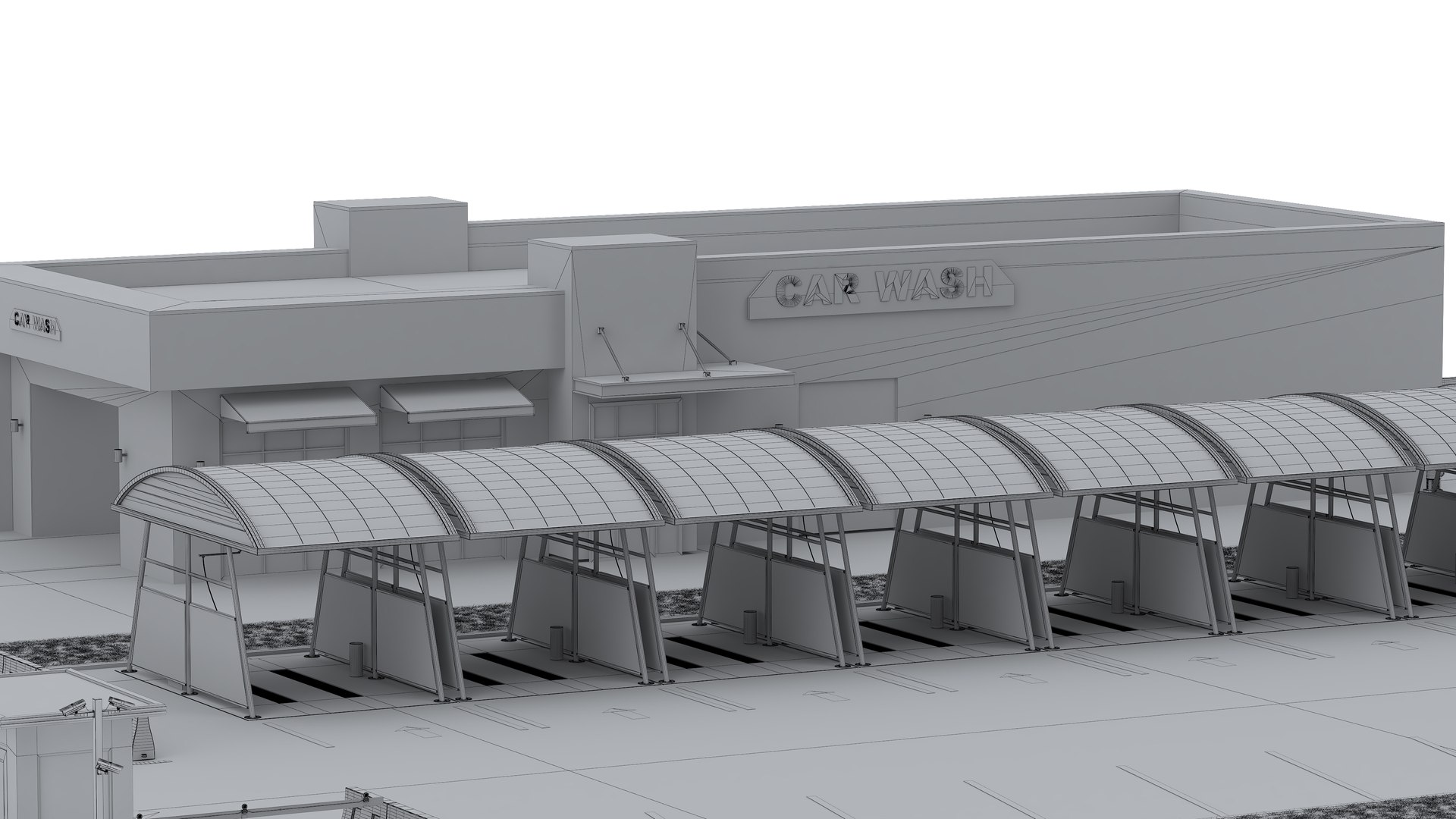 Car Wash Building 3D Model - TurboSquid 2244120