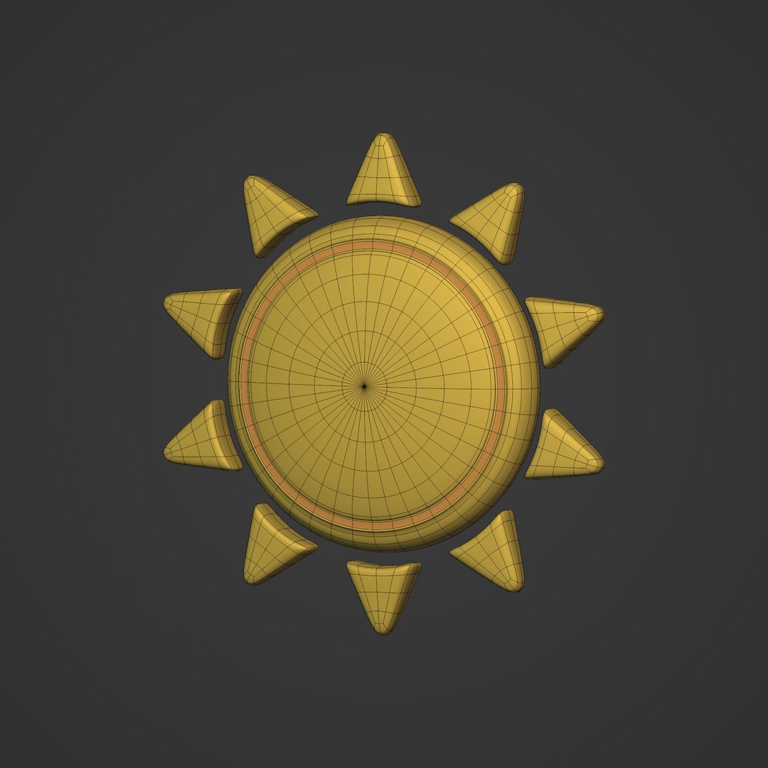 3D Cartoon Sun - TurboSquid 1953818