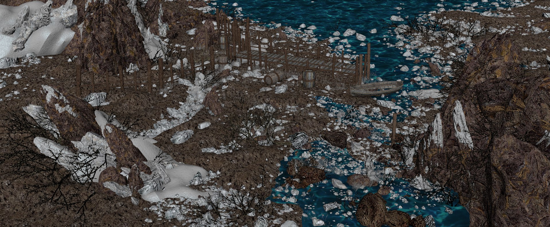 3D Model Winter Lost LightHouse Environment - TurboSquid 2008450