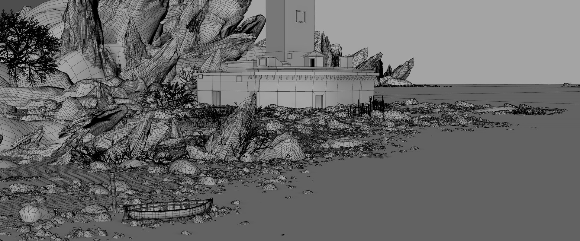 3D Model Winter Lost LightHouse Environment - TurboSquid 2008450