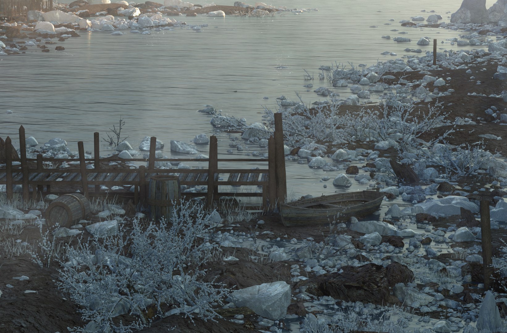 3D Model Winter Lost LightHouse Environment - TurboSquid 2008450