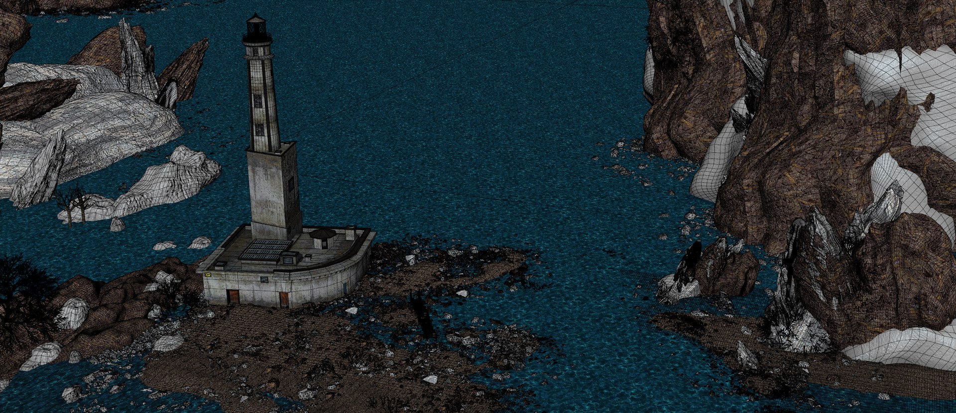 3D Model Winter Lost LightHouse Environment - TurboSquid 2008450