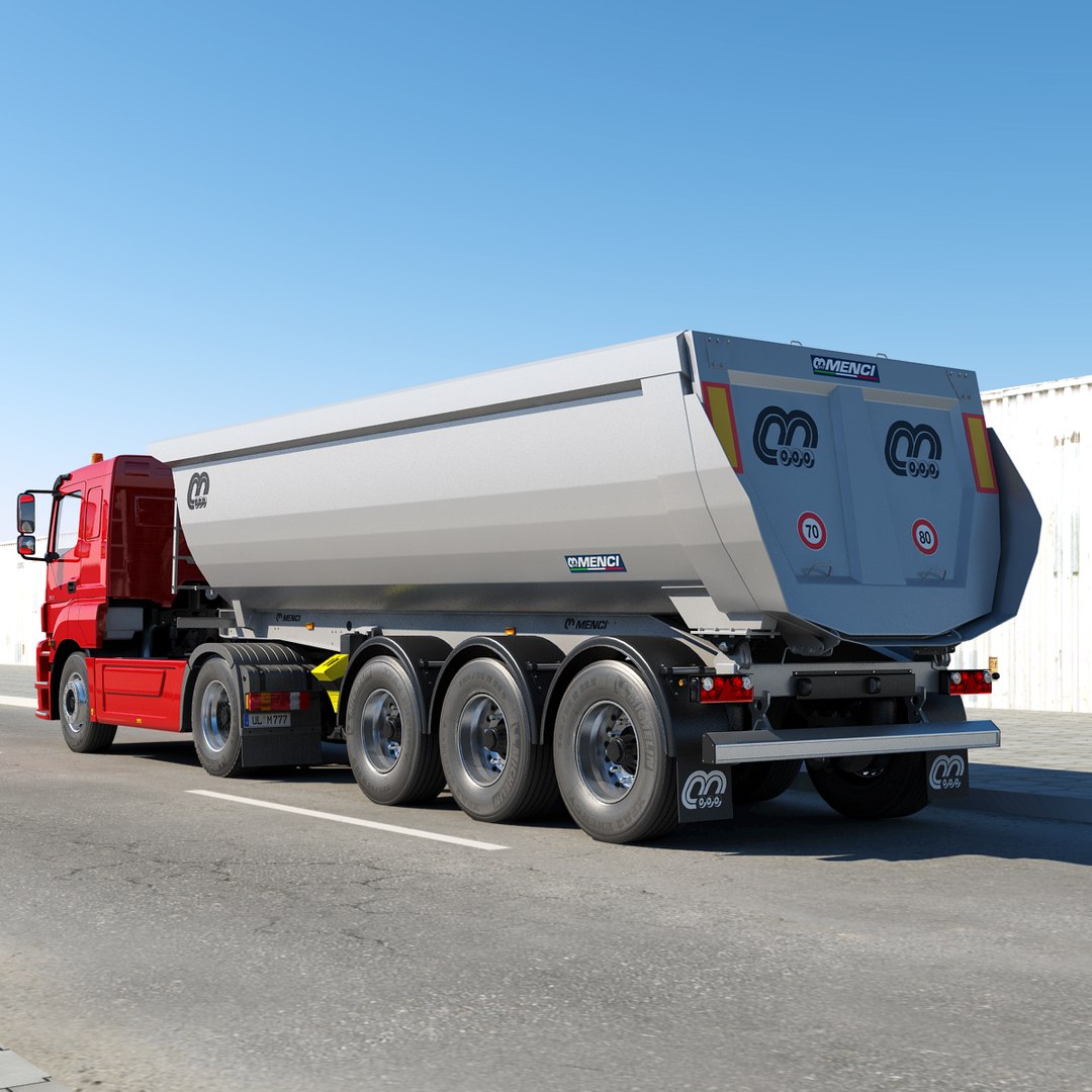 3d Mercedes-benz Axor 1843 Tipper Model