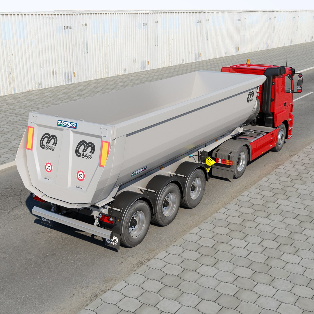 3d Mercedes-benz Axor 1843 Tipper Model