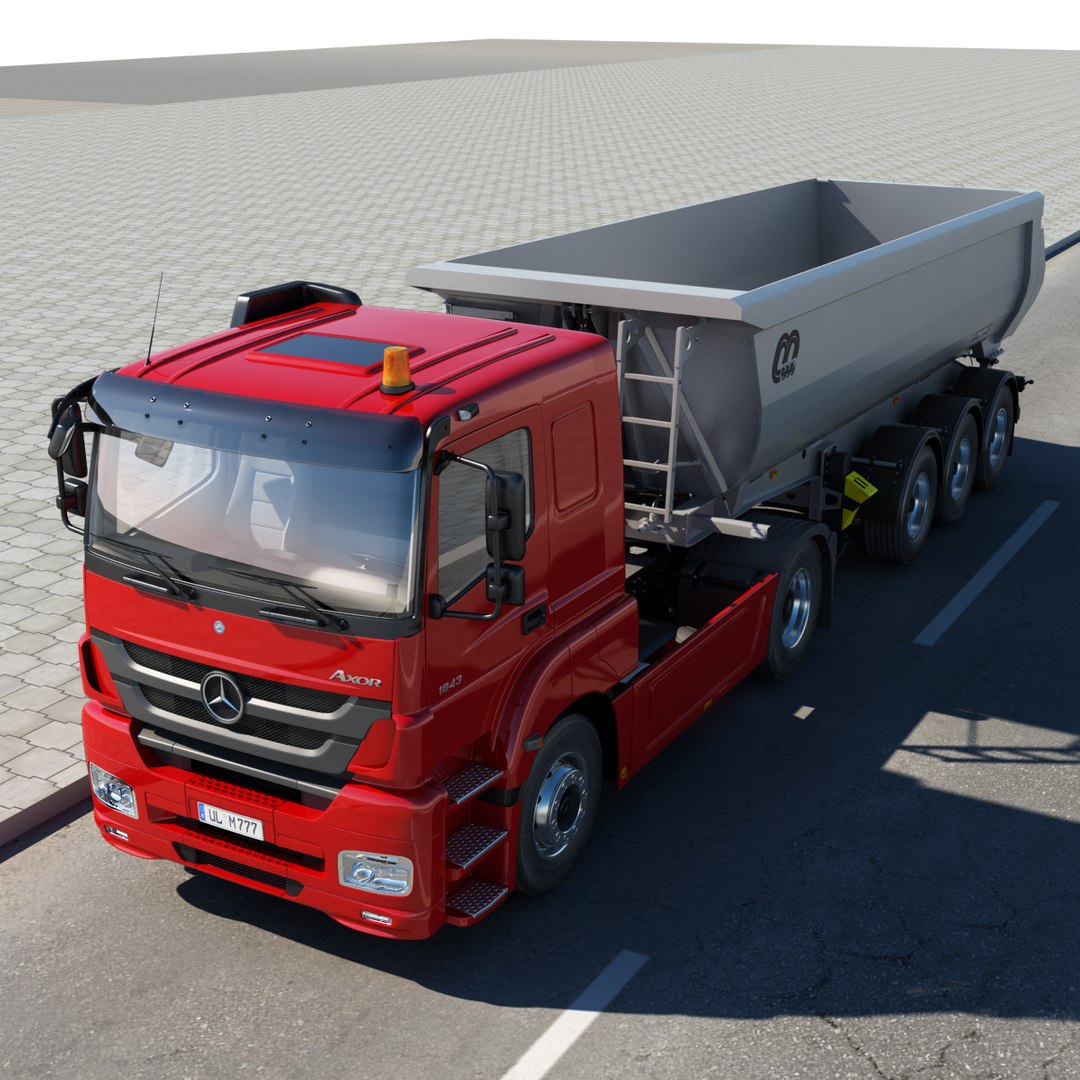 3d Mercedes-benz Axor 1843 Tipper Model