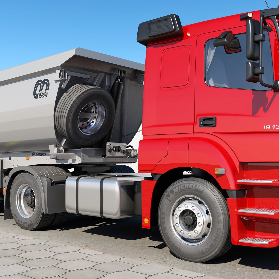 3d Mercedes-benz Axor 1843 Tipper Model