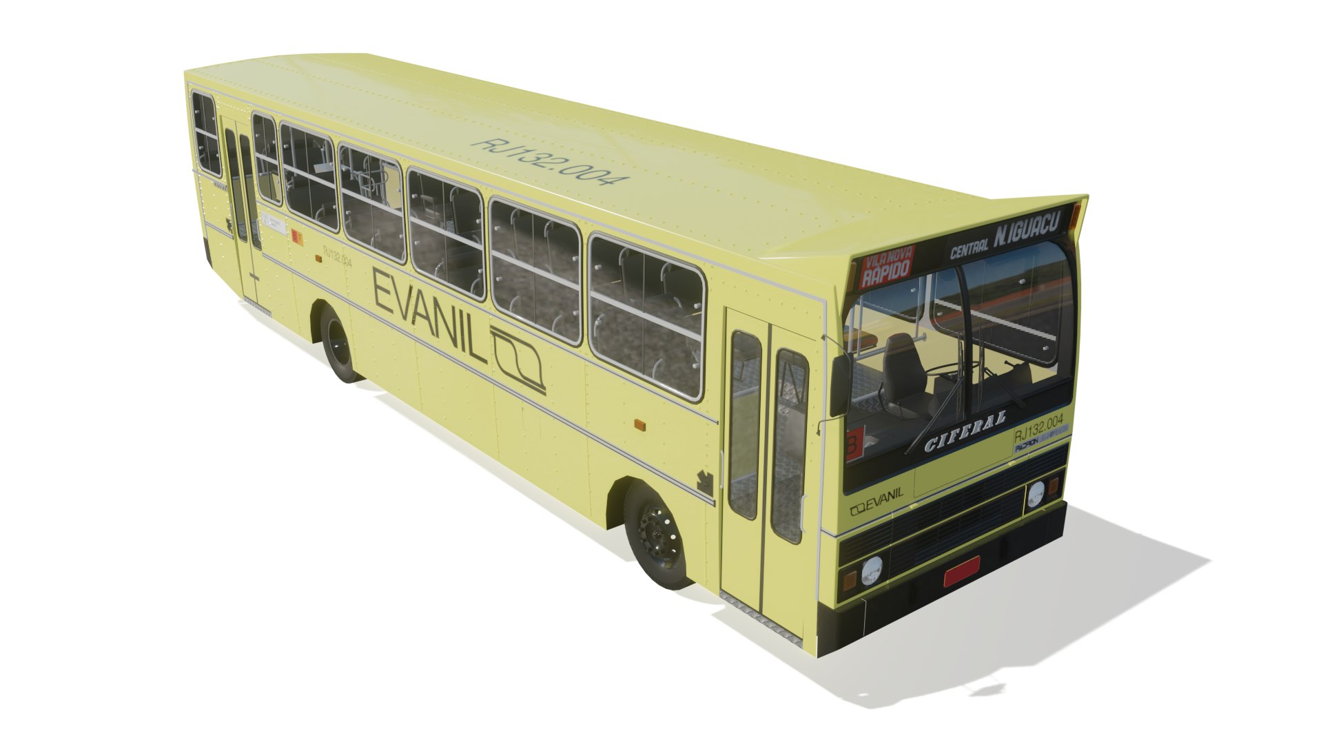Onibus Ciferal Padron 3D Model - TurboSquid 1689296