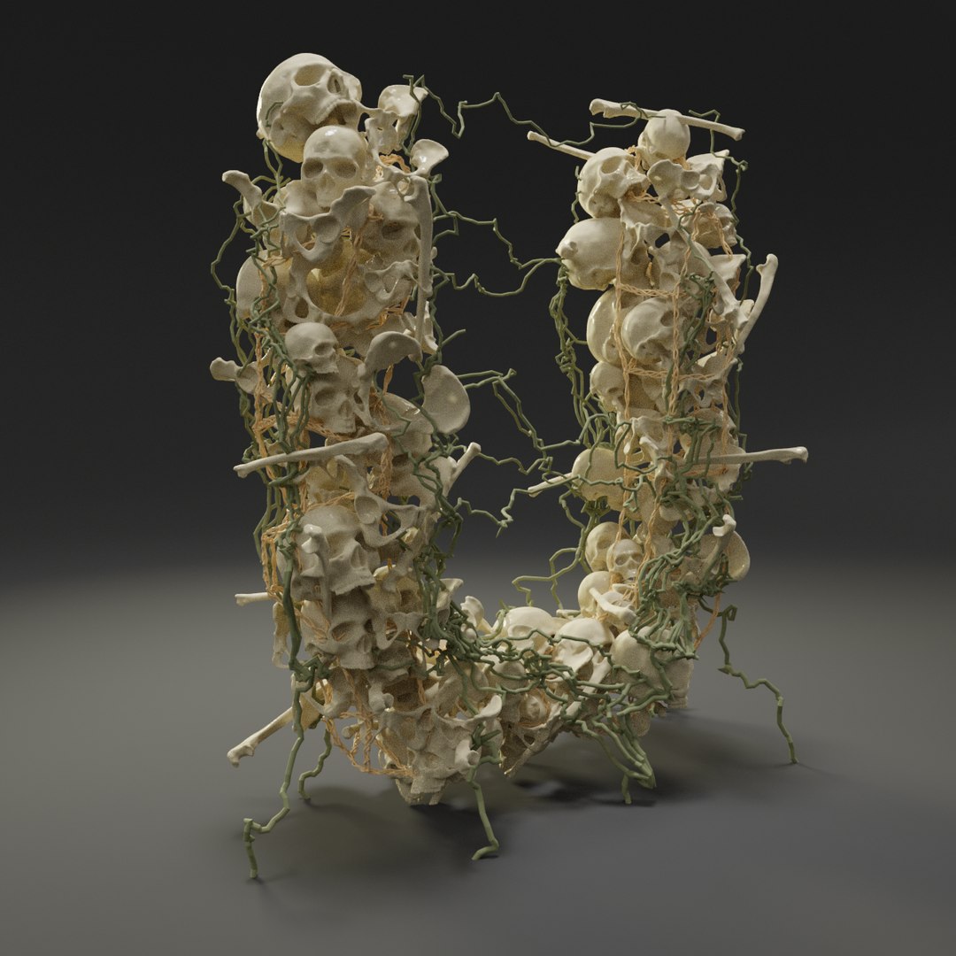 3D Letter U Bones Skeleton Model - TurboSquid 1546306