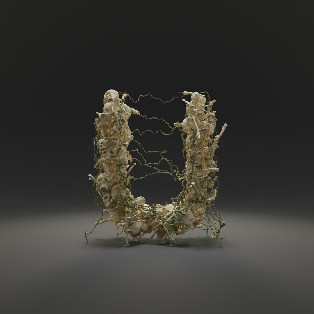 3D Letter U Bones Skeleton Model - TurboSquid 1546306