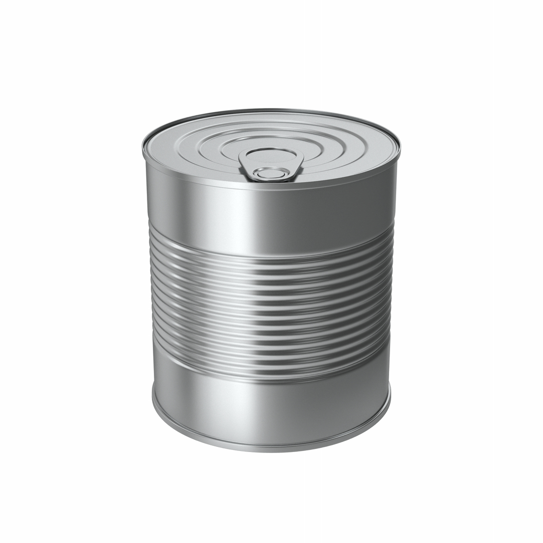 3D Steel Tin Can Model - TurboSquid 2250709