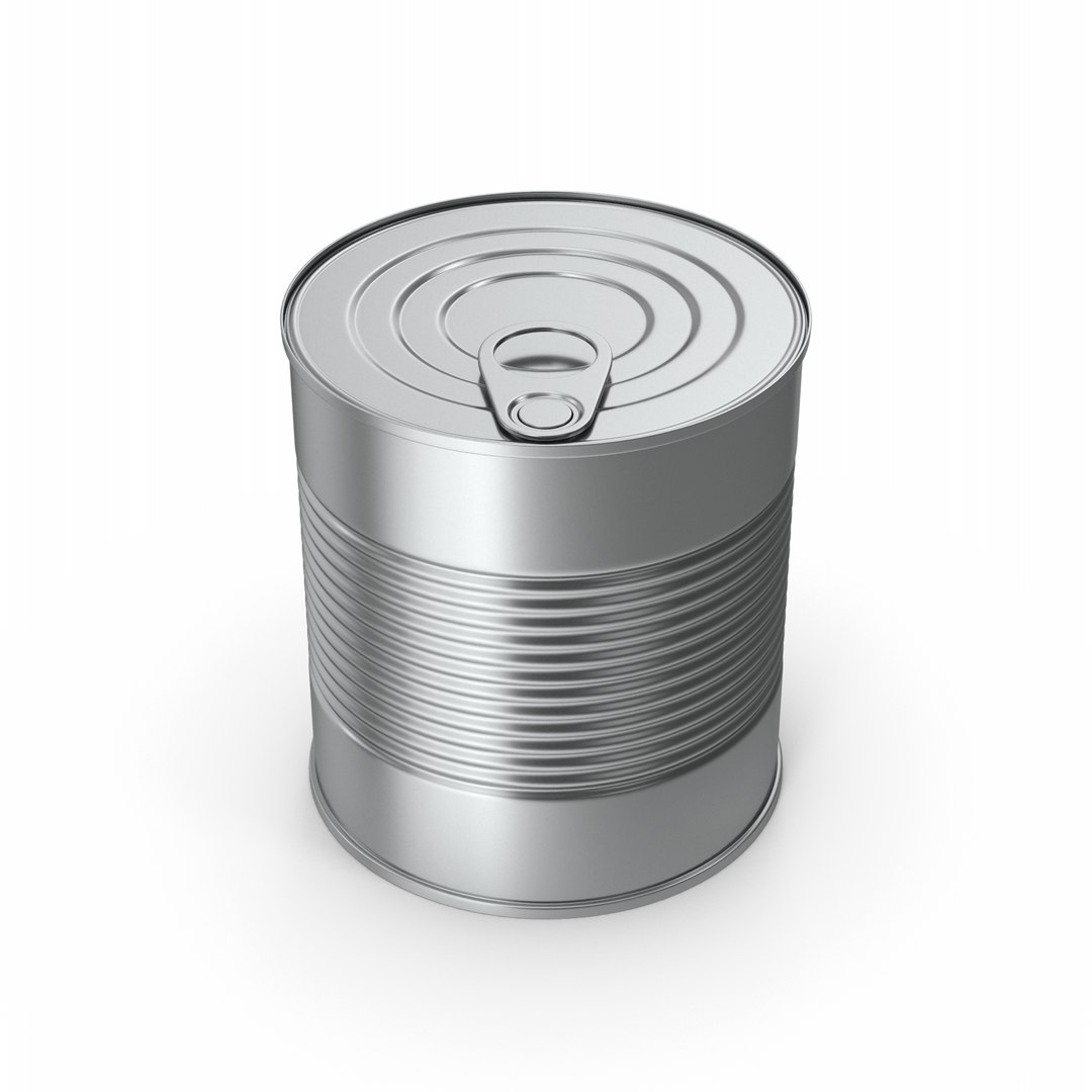 3D Steel Tin Can Model - TurboSquid 2250709
