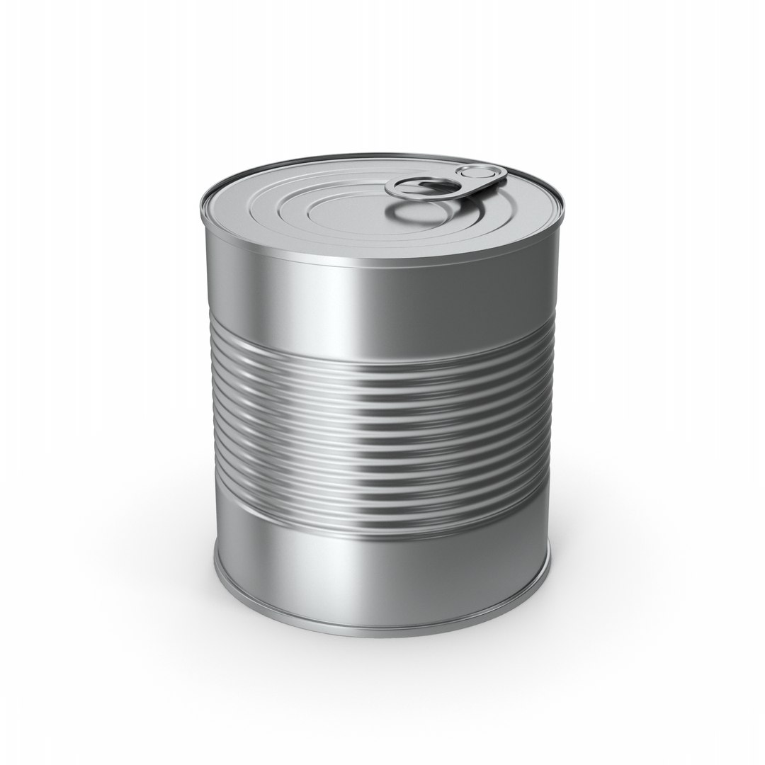 3D Steel Tin Can Model - TurboSquid 2250709